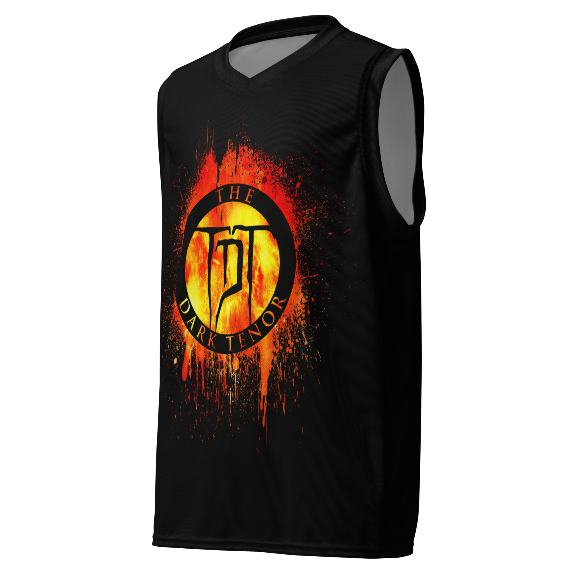 Recyceltes Unisex-Basketballtrikot - Lava Wappen – The Dark Tenor
